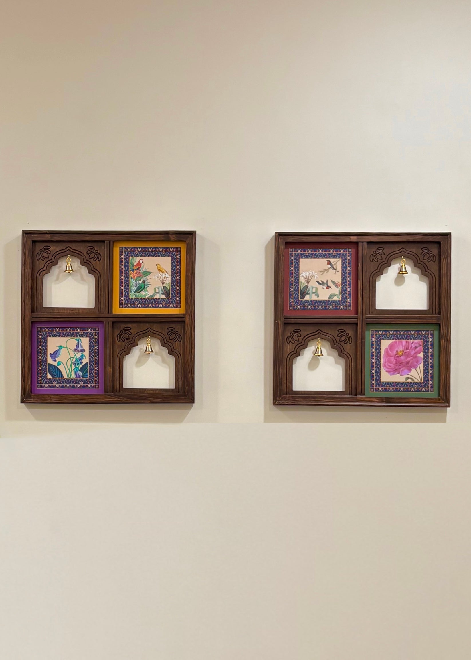 Rang Mahal Wooden Wall Art - Jaipur Jharokha Inspired – Decor By The Way