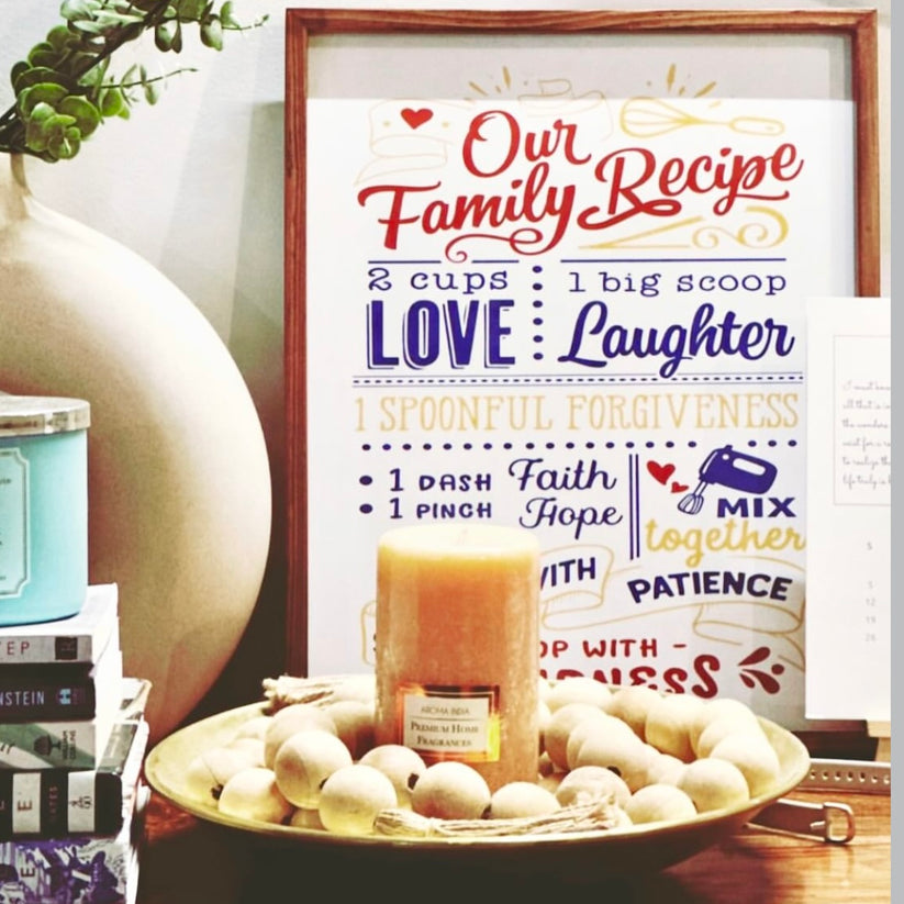 Our Family Recipe Frame | Kitchen Wall Frame – Decor By The Way