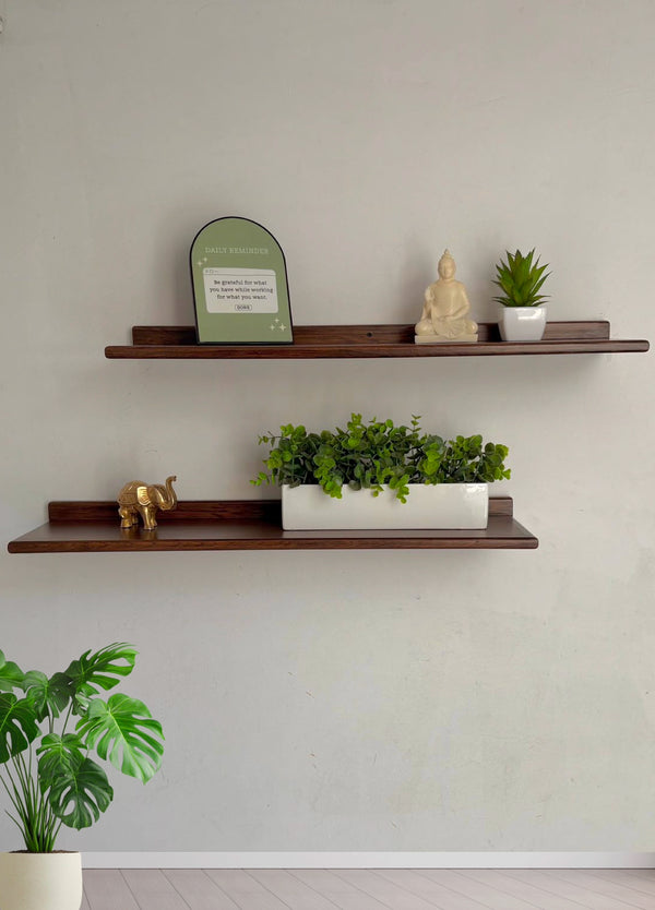 Minimalist Wooden Wall Shelf- Set of Two – Decor By The Way