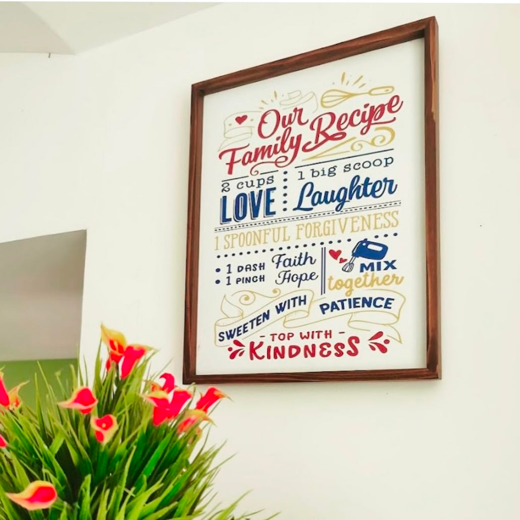 Our Family Recipe Frame | Kitchen Wall Frame – Decor By The Way