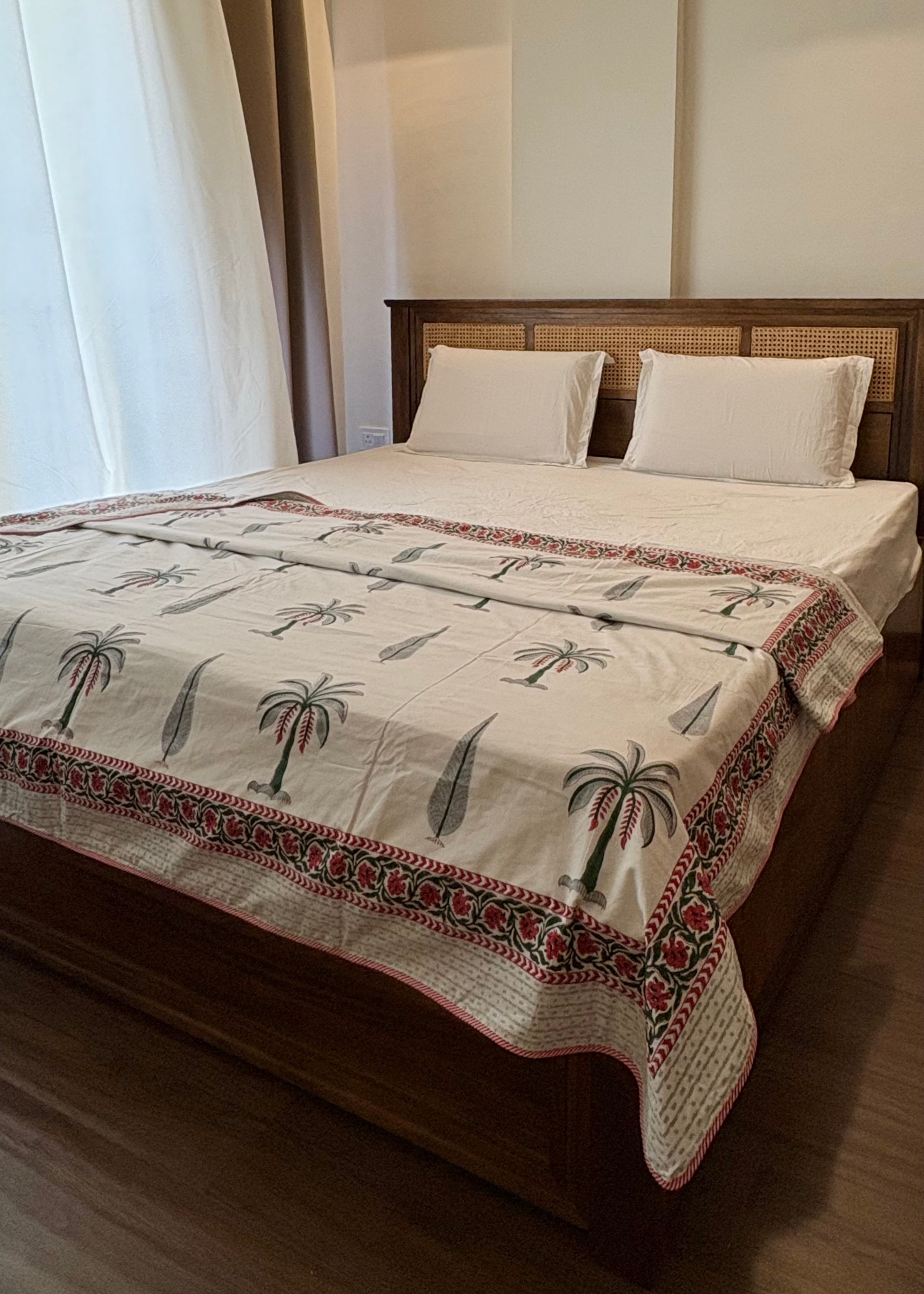 Taru 100% Mulmul Cotton Reversible AC Dohar – Hand Block Printed ...